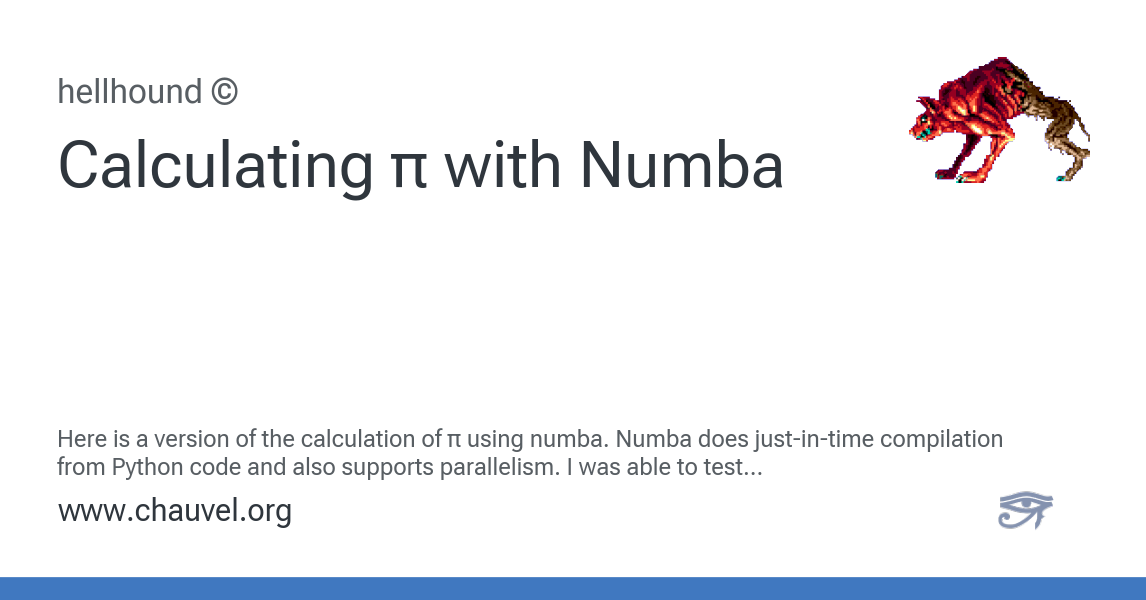 Calculating π with Numba Calculating π with Numba